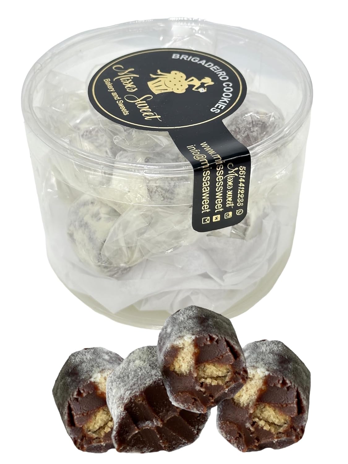 Brigadeiro Cookies - Sturdy plastic container with individually wrapped ...
