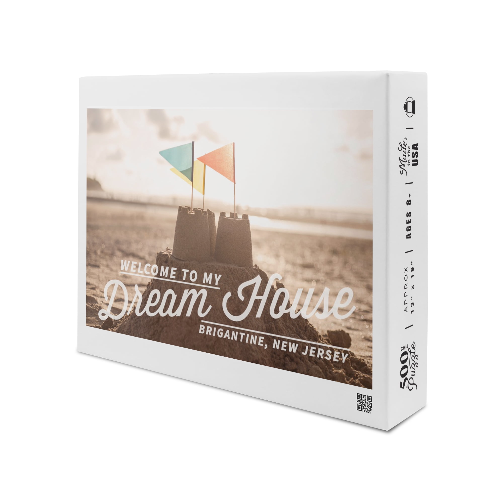 Brigantine, New Jersey, Dream House, Sand Castle (19x27 inches, Premium ...