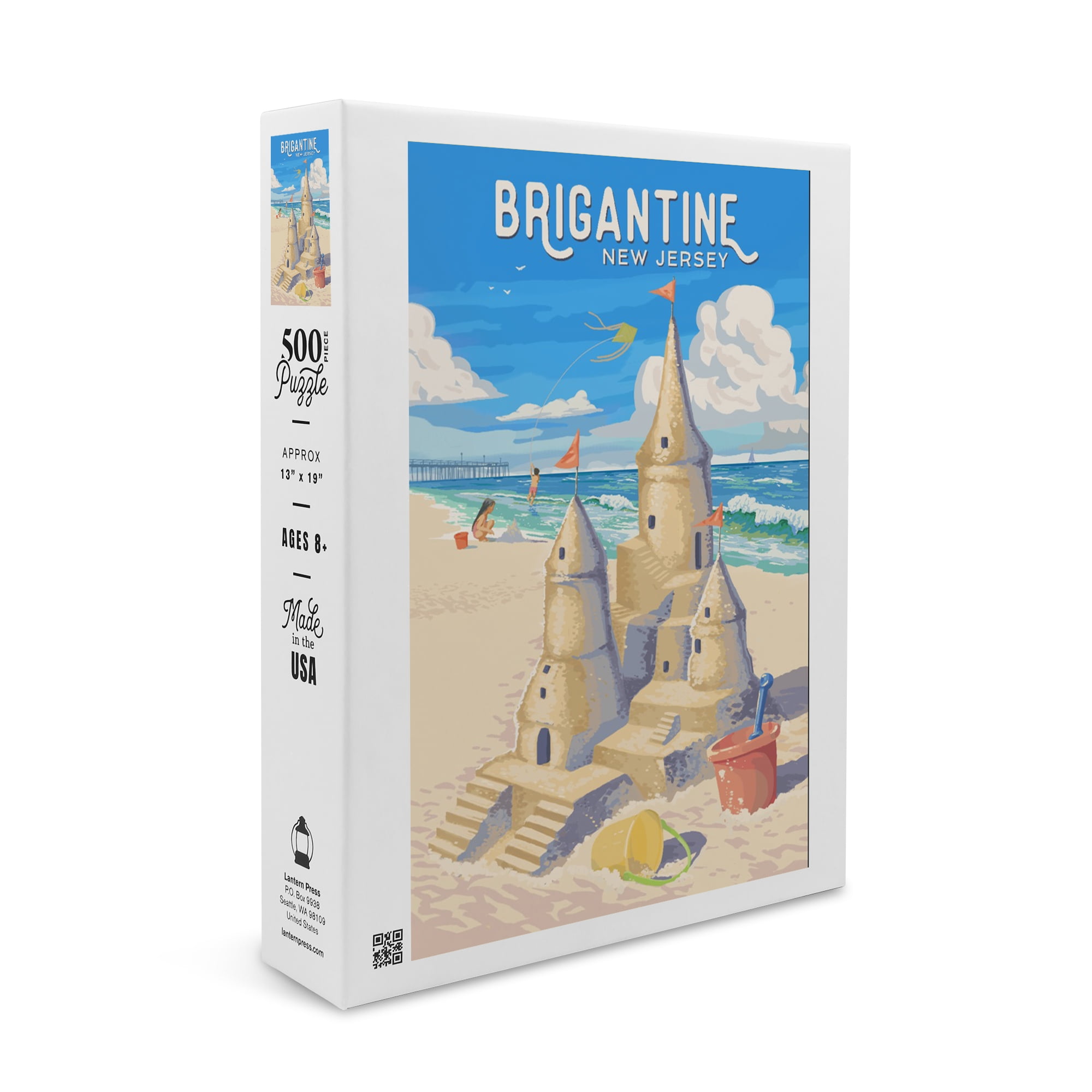 Brigantine, New Jersey, Painterly, Soak Up Summer, Sand Castle (19x27 ...