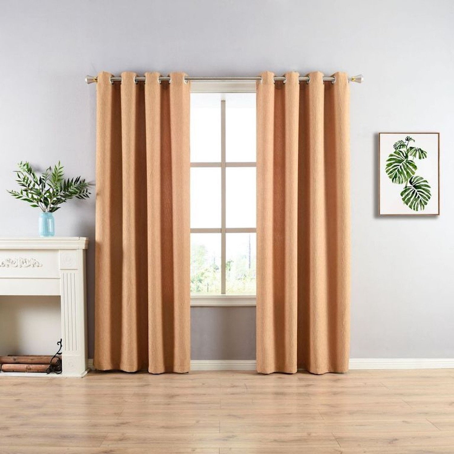 Dainty Home Briggite 3D Textured Darkening Window Panel Pair - Walmart.com