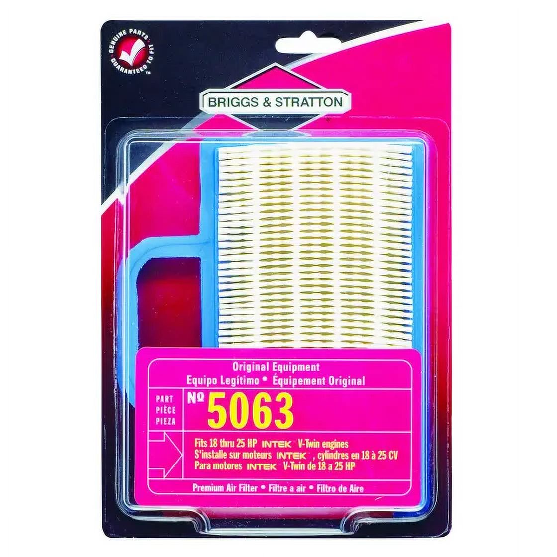 Briggs & Stratton 5063K Air Filter With Pre Cleaner, Each - Walmart.com