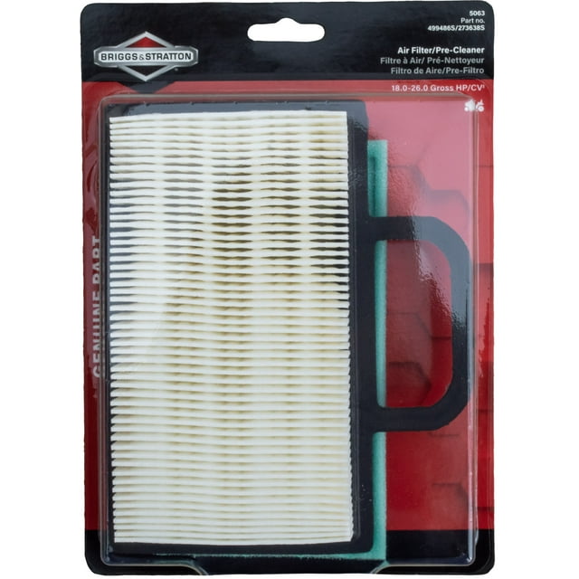 Briggs & Stratton 5063K with 698754 Air Filter and 273638S Pre-Cleaner ...