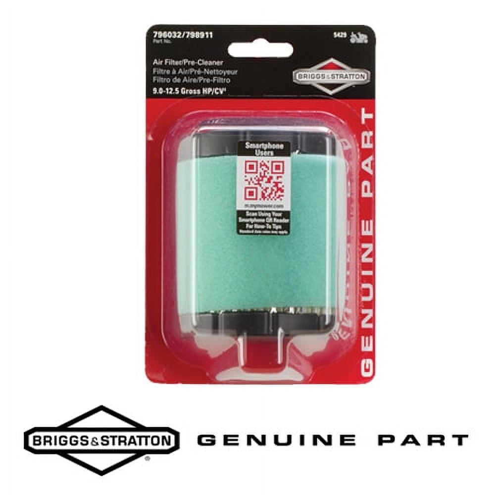 Briggs & Stratton Genuine Air Filter Cartridge 796032, Pre-Cleaner ...