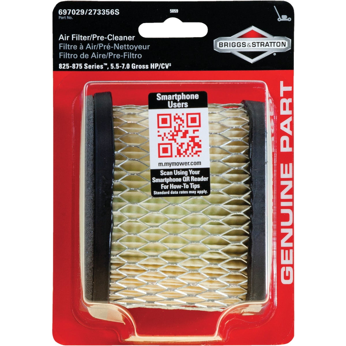 Briggs and Stratton Air Filter with Pre-Cleaner - Walmart.com