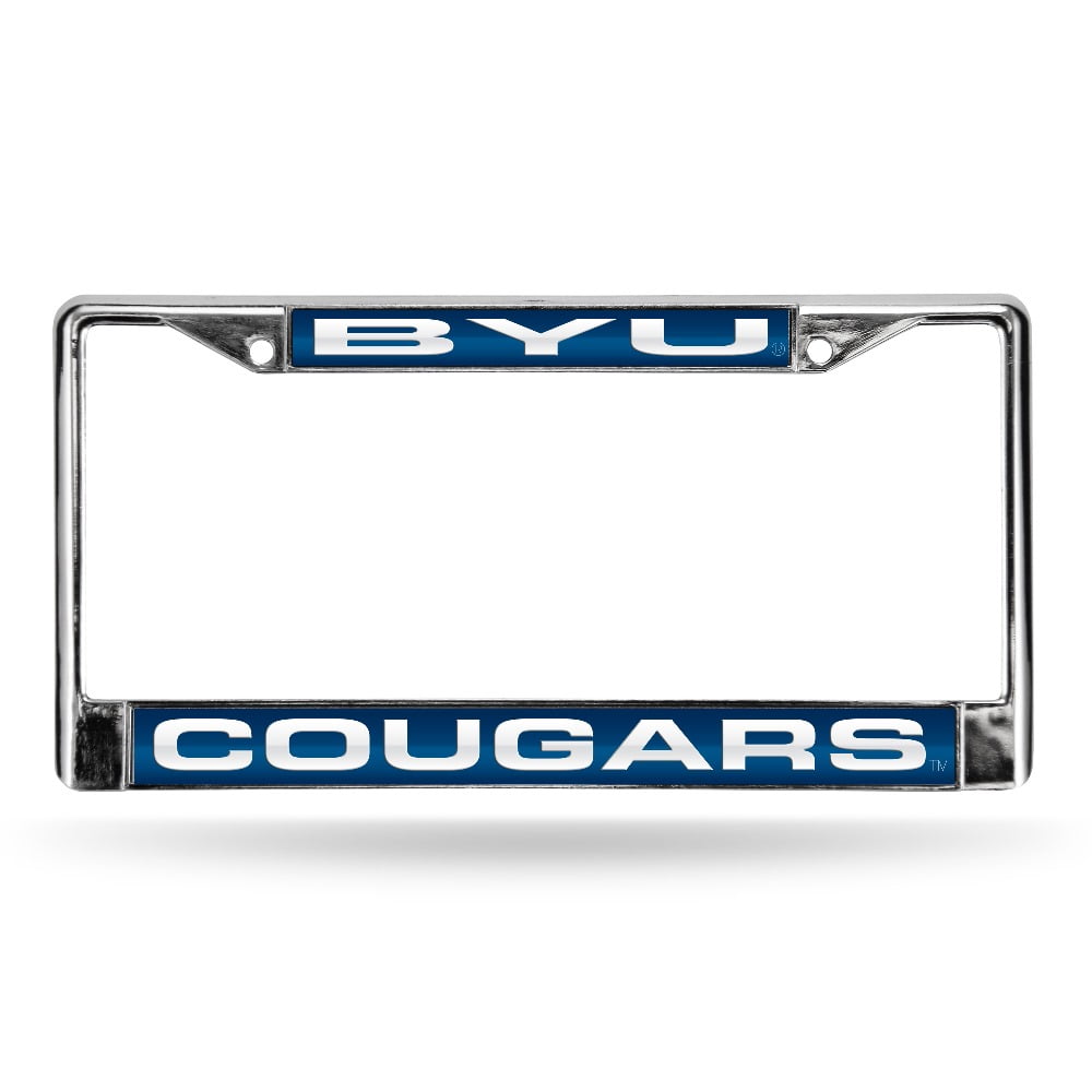Brigham Young BYU Cougars Chrome Metal Laser Cut License Plate Frame ...