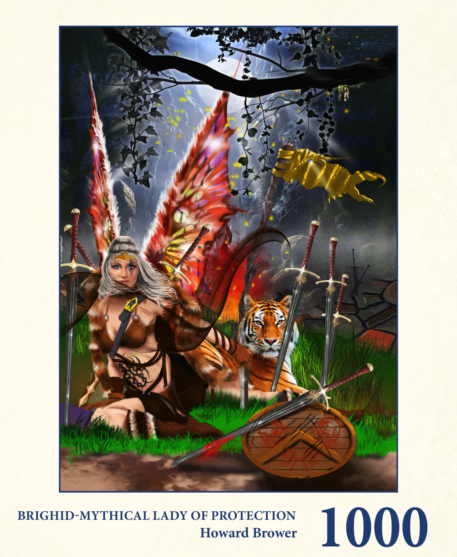 Brighid-Mythical Lady of Protection - 1000 Piece Jigsaw Puzzle by Tau ...