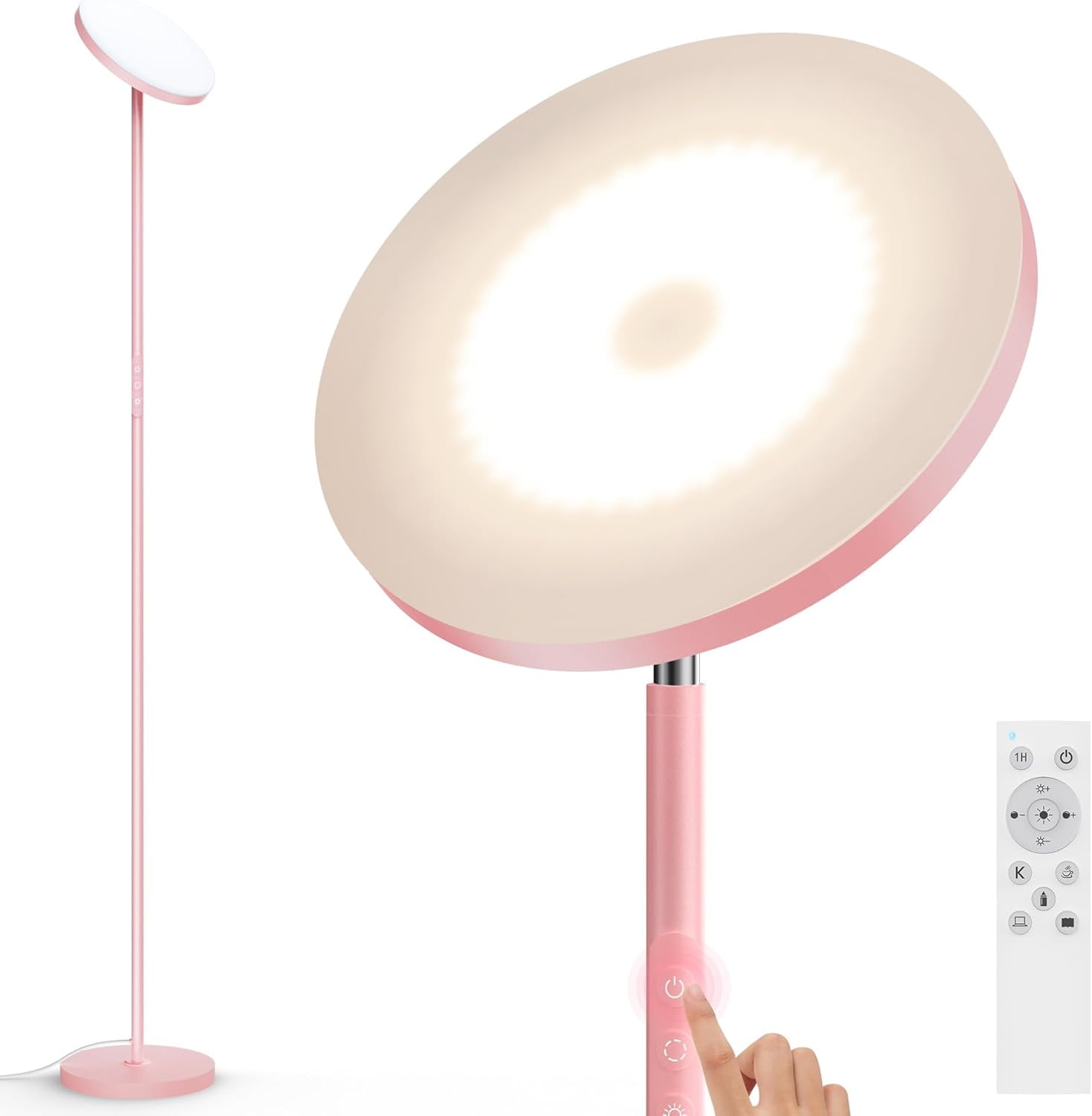 Bright 36W 3500LM Floor Lamp with Remote, 2700K Soft White To 6500K ...