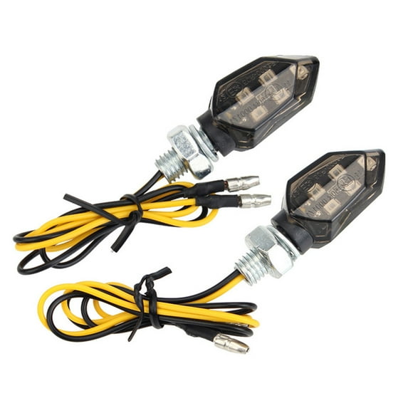Bright 5 LED Motorcycle Turn Signals Lights 12V Waterproof ABS Small ...