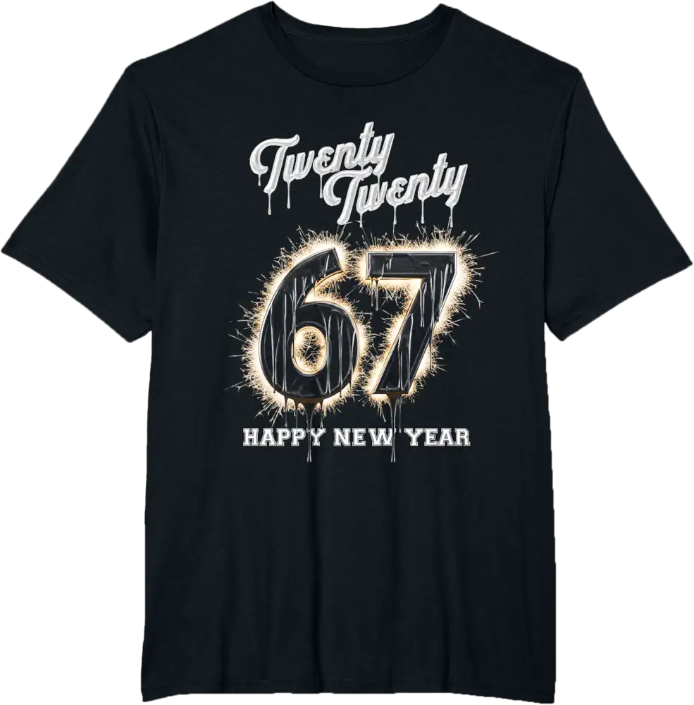 Bright 6-7 Meme Countdown 2026 New Year Celebration Glow Tee Unisex T ...