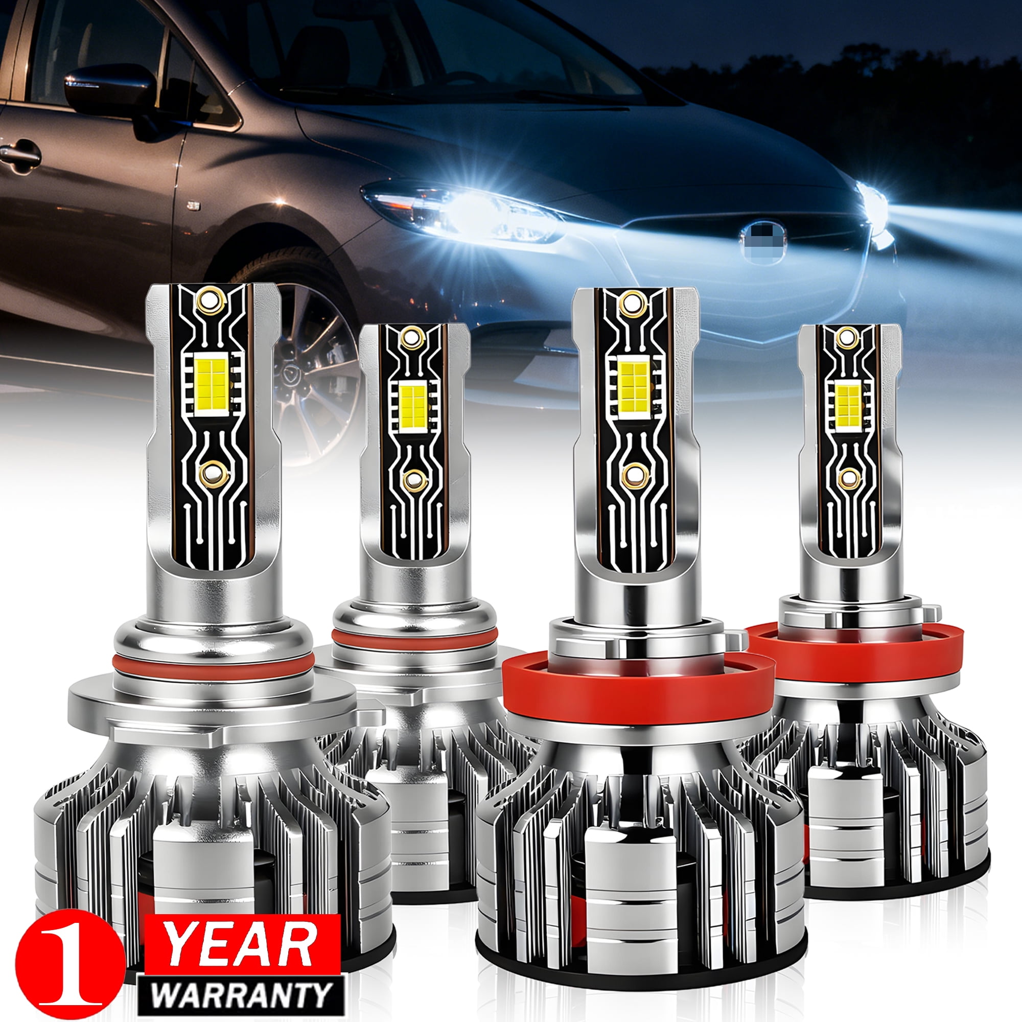 Bright 6000k Bulbs For Mazda 5 2012-2017 4X LED Headlight High Low Beam ...