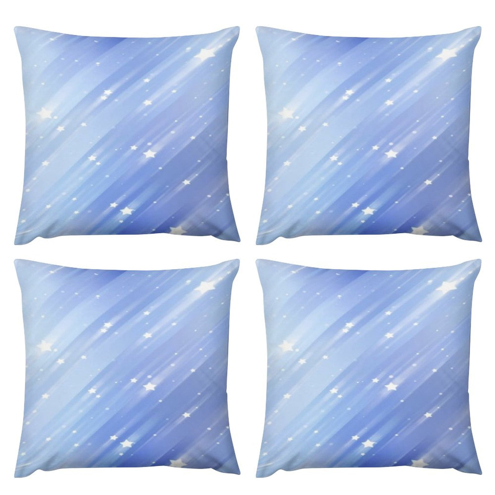 Bright Abstract Blue Background with Glitter And Stars 4 Pcs Cushion ...