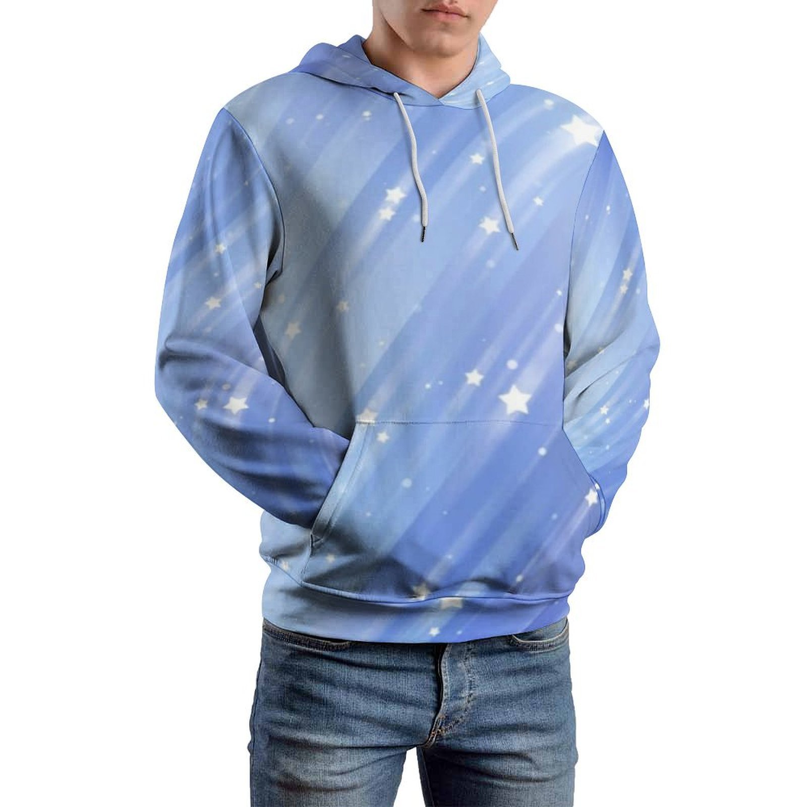 Bright Abstract Blue Background With Glitter And Stars Oversized ...