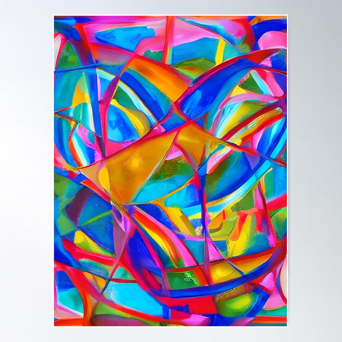 Bright Abstract Poster Wall Art, Modern Wall Decor For Living Room ...