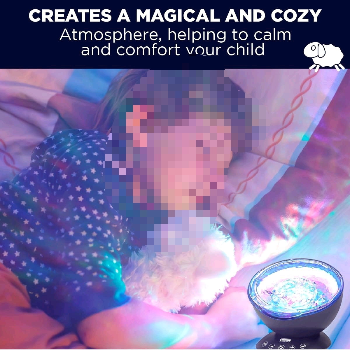 Bright Autism Calming Sensory Sea Lamp - Night Light Projector for Kids ...