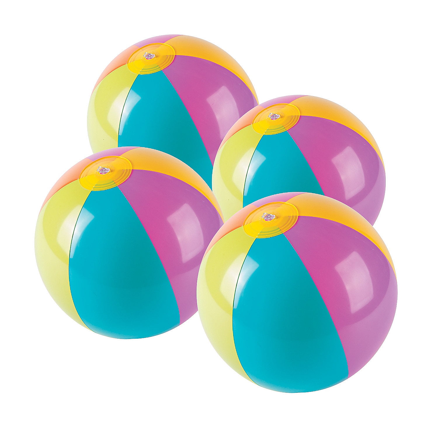 Bright Beach 14" Beach Balls - Party Favors - 12 Pieces - Walmart.com