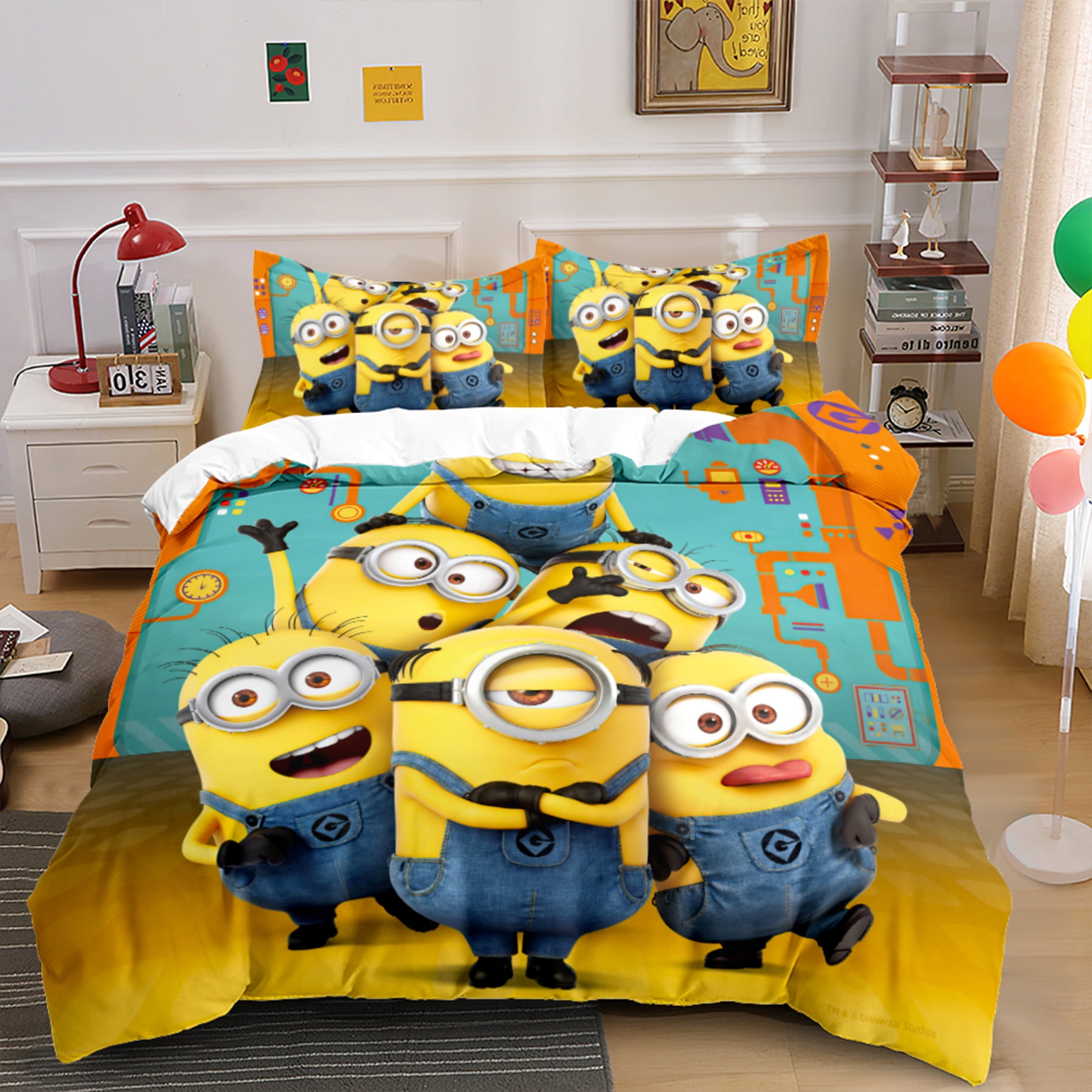 Bright Bedding Set Fun Duvet Cover & Pillowcases forRoom - Teal ...