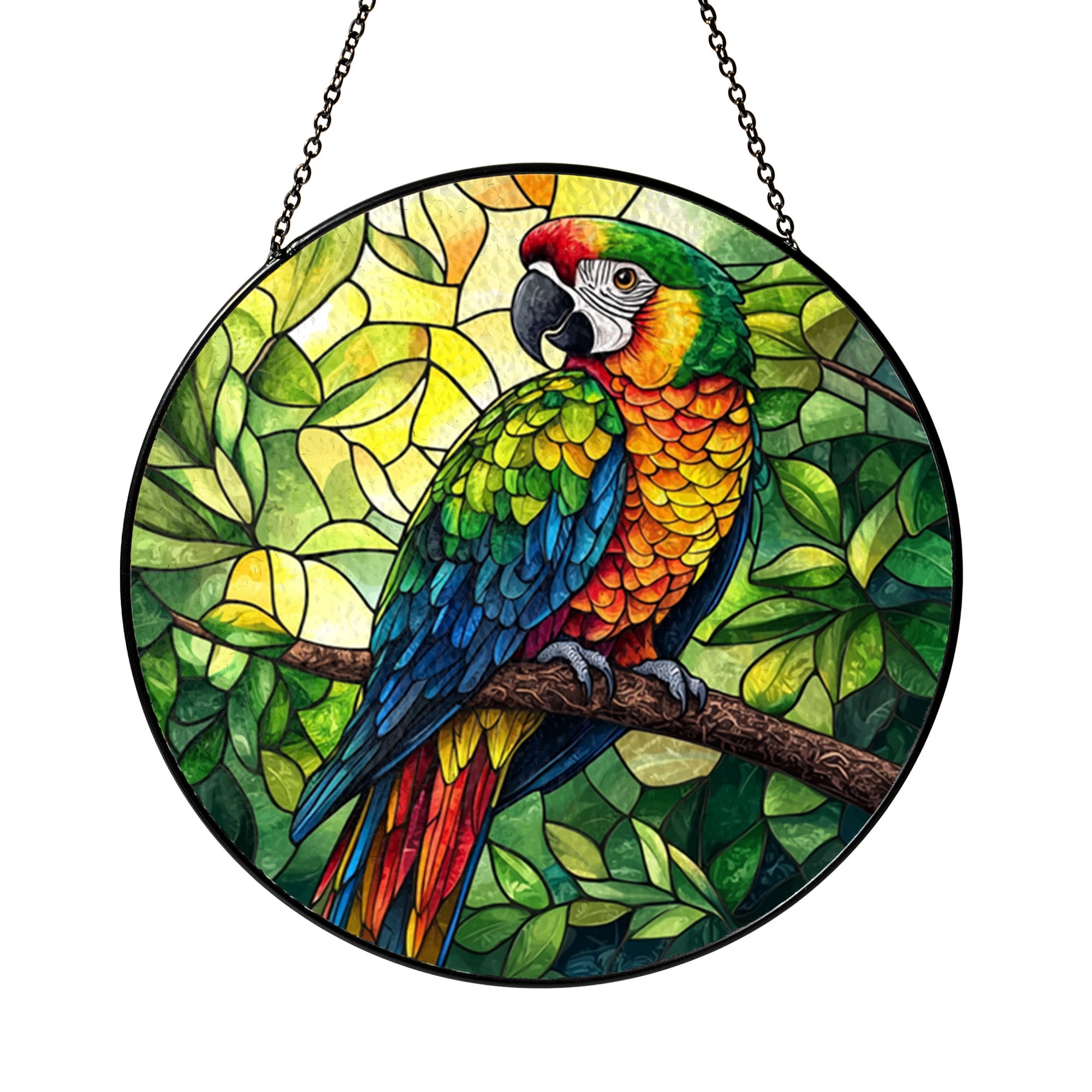 Bright Bird Stained Glass Style Window Suncatcher - Walmart.com