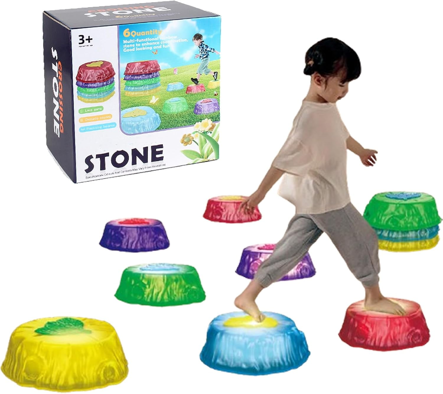 Bright Blocks Interactive Blocks Stepping, Light up Stepping Stones for Toddlers, Light up ...