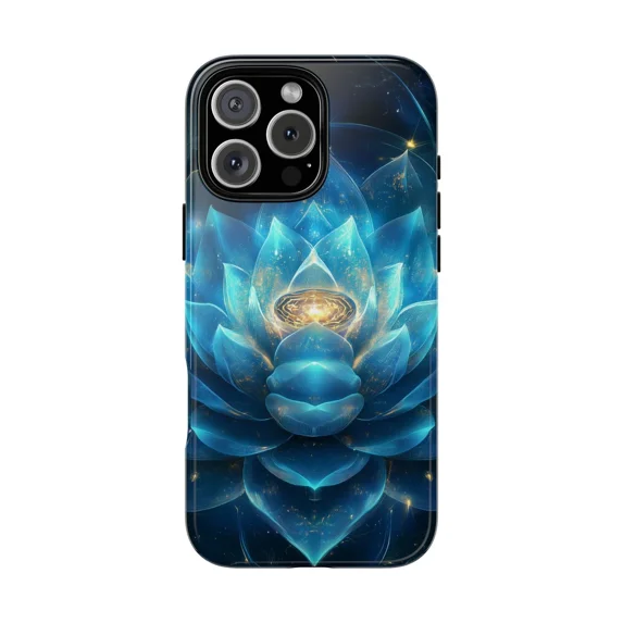 Bright Blue Mystic Lotus Flower iPhone Case 17 to 11 Pro Max - Walmart.com