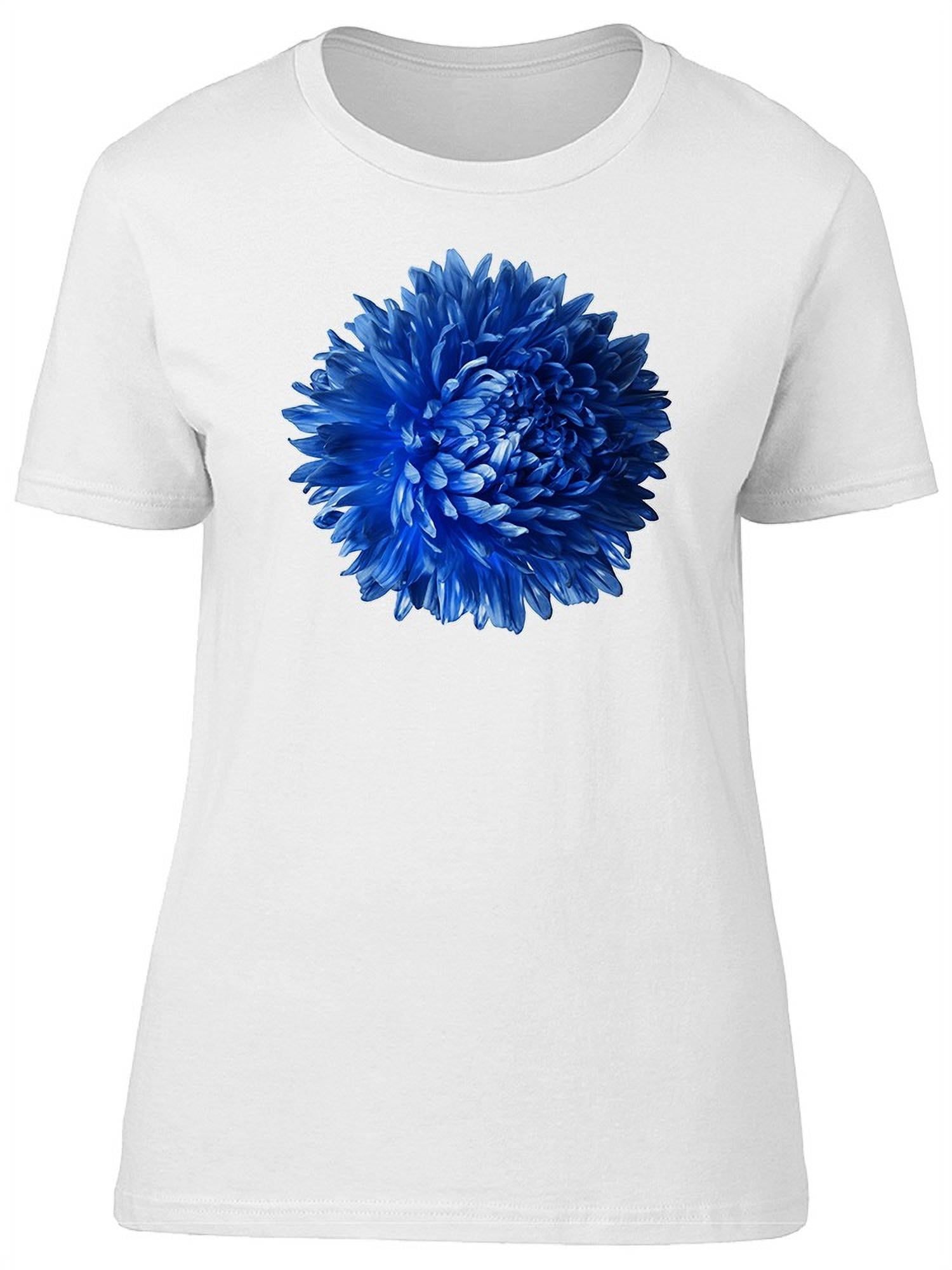 Bright Blue Watercolor Flower T-Shirt Women -Image by Shutterstock ...
