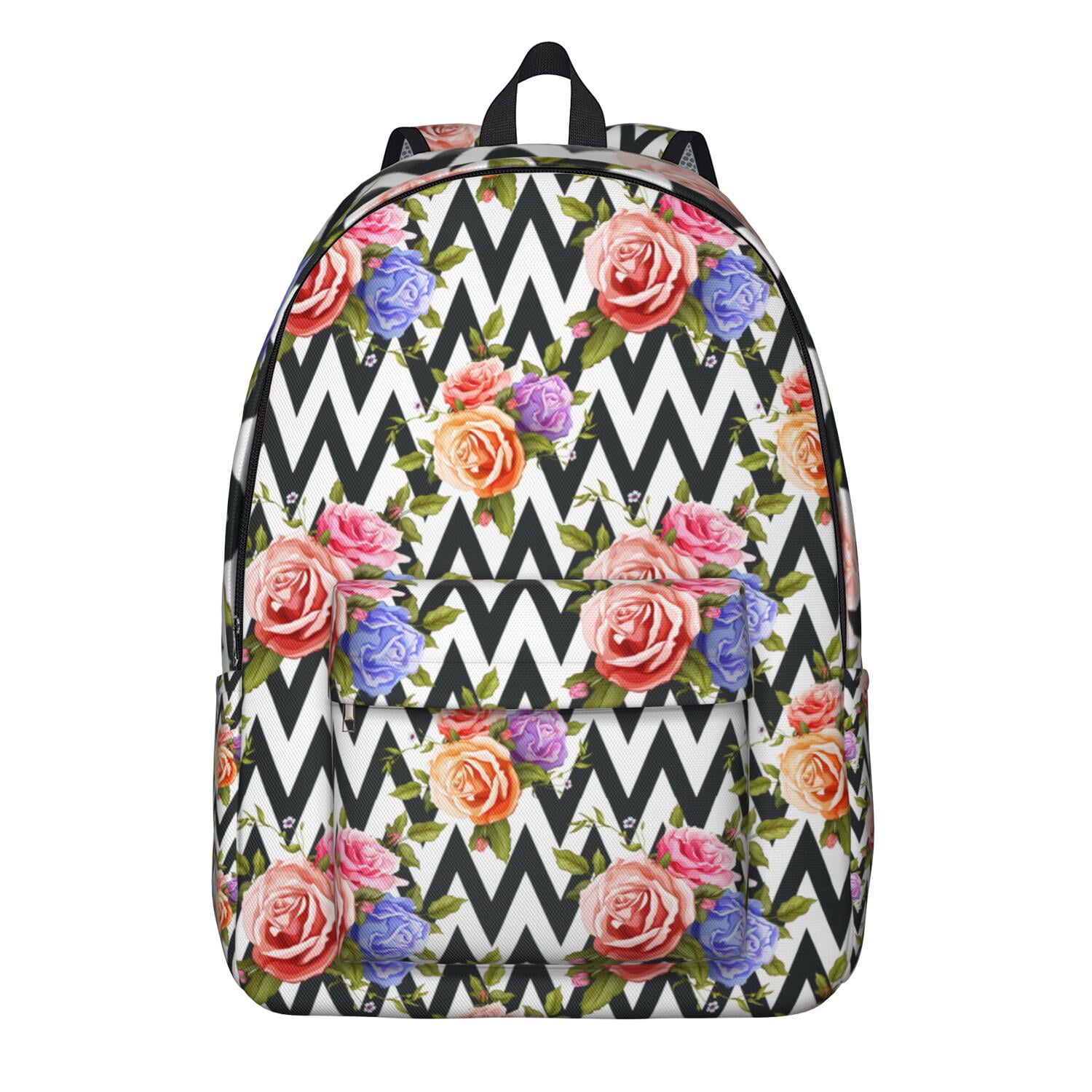 Bright Botanical Backpack - Colorful Waterproof School Bag with Vibrant ...