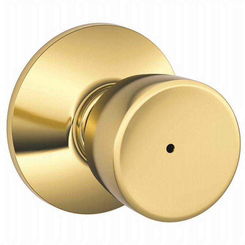 Bright Brass Bell Design Privacy Lockset Dual Option Latch Radius, Each ...