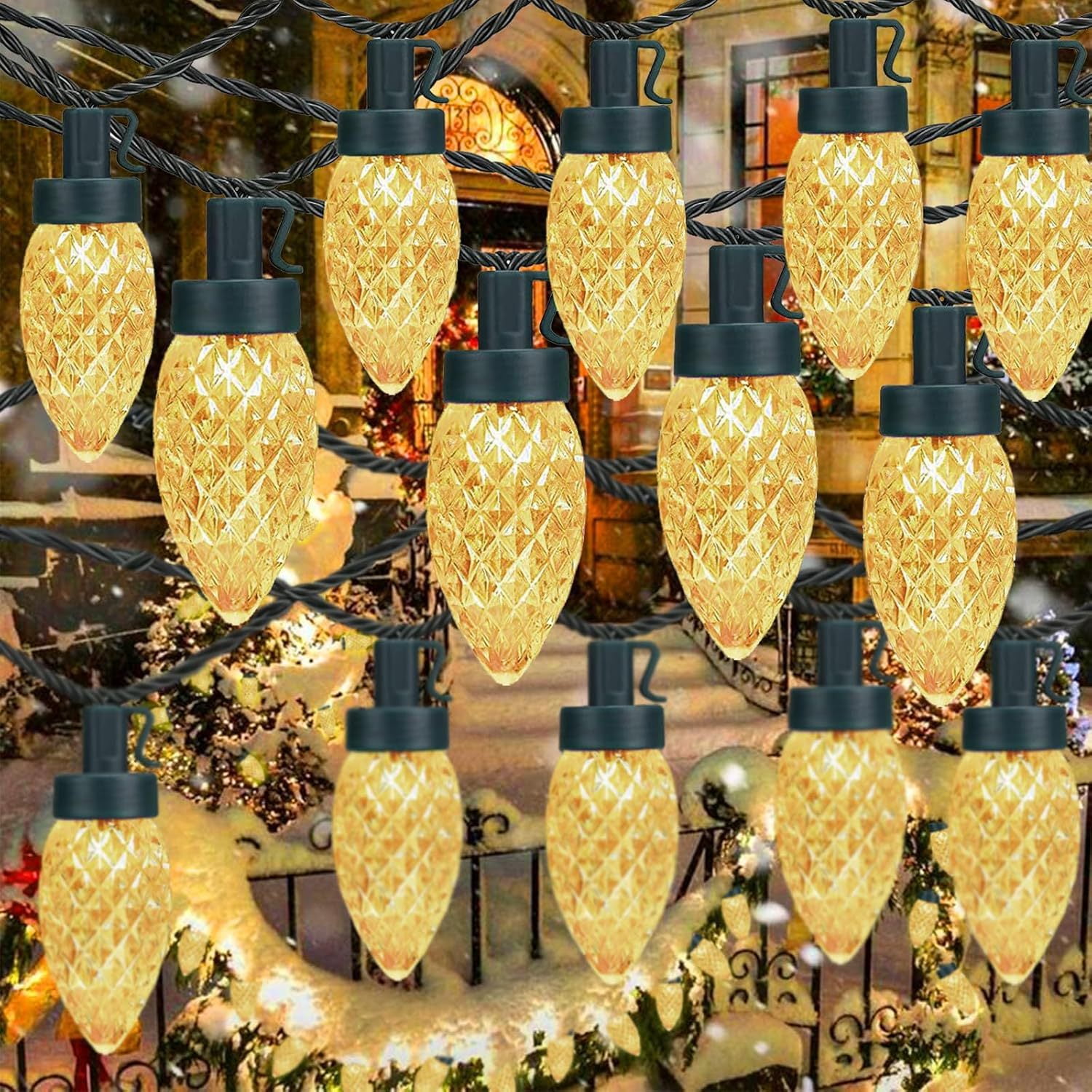 Bright C9 Christmas String Lights,6.5/10/16.5/21/33/40/170Ft Waterproof ...