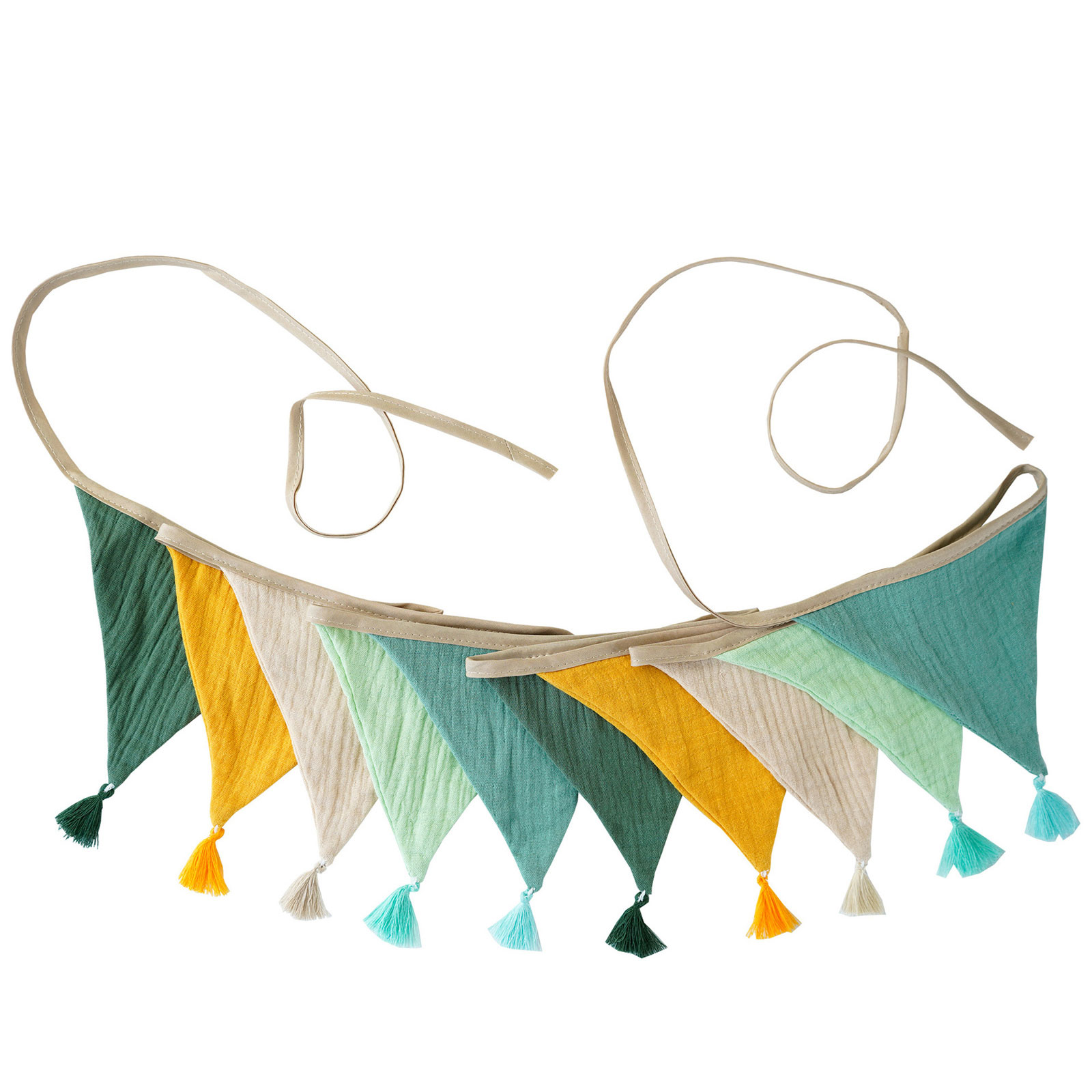 Bright Candy Colored Cotton Crepe Bunting Banners Flags For Nursery ...