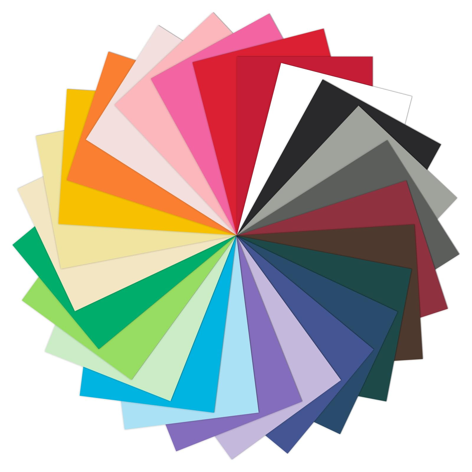 Bright Cardstock Paper 8.5 x 11, 25 Assorted Colors Heavyweight Sheets ...