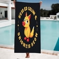 Bright Cartoon Fox Beach Towel - Cheerful Design with Expressive Eyes ...