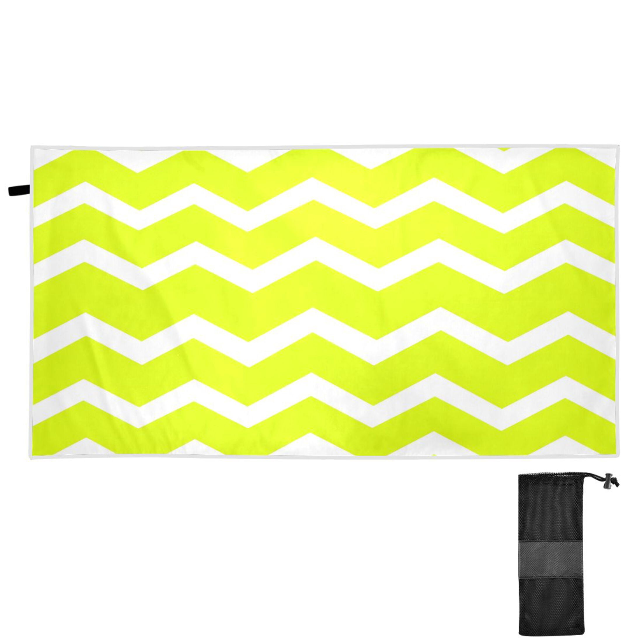 Bright Chevron Pattern Quick Dry Sand Resistant Beach Towel 71x31in ...