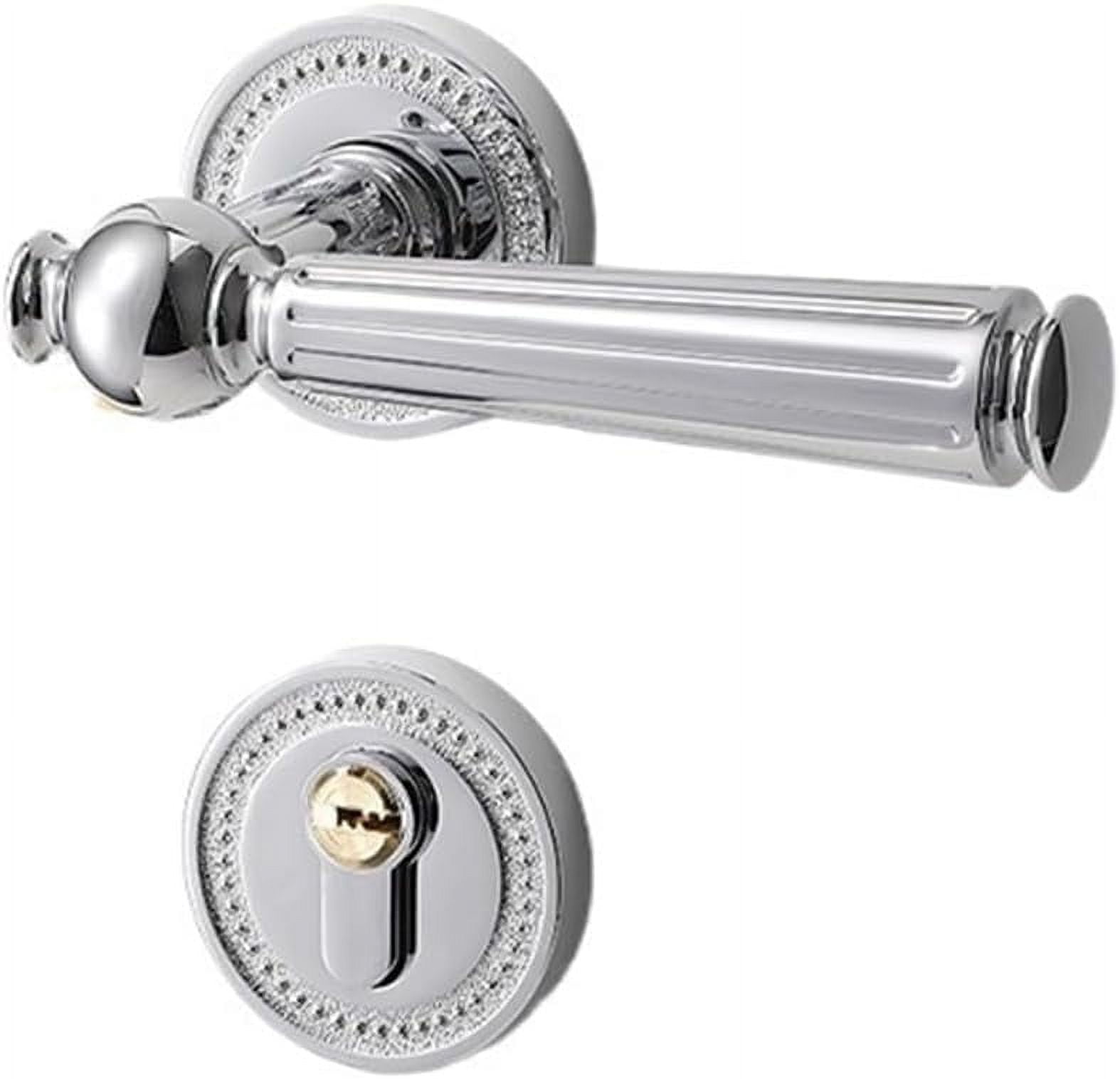Bright Chrome French Interior Door Lock Bedroom Silver French Door ...