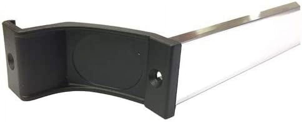 Bright Chrome Towel Bar with Black Nylon Brackets for Bypass Framed ...