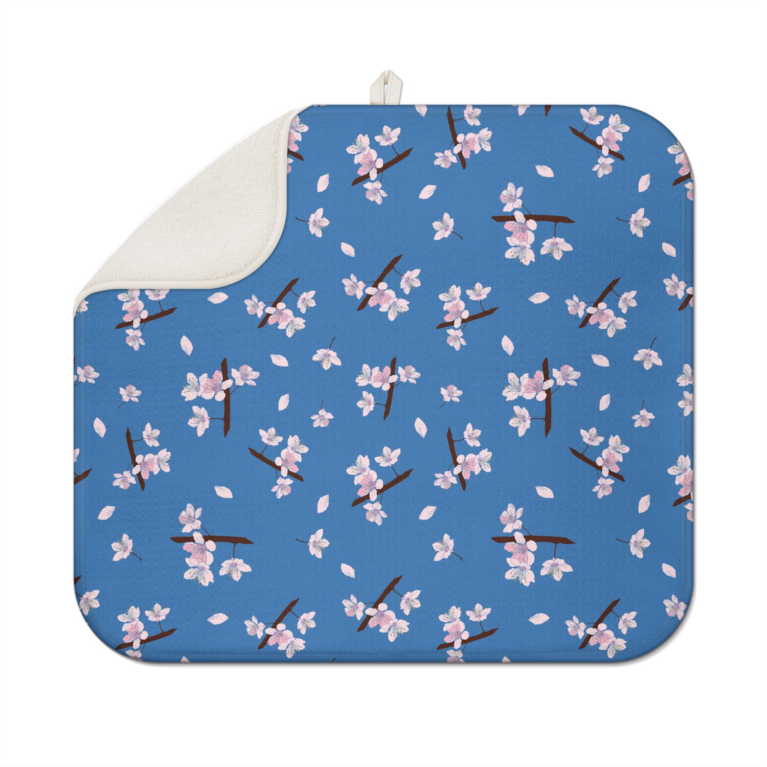 Bright Coffee Mat with Romantic Floral and Wildflower Print – Absorbent ...