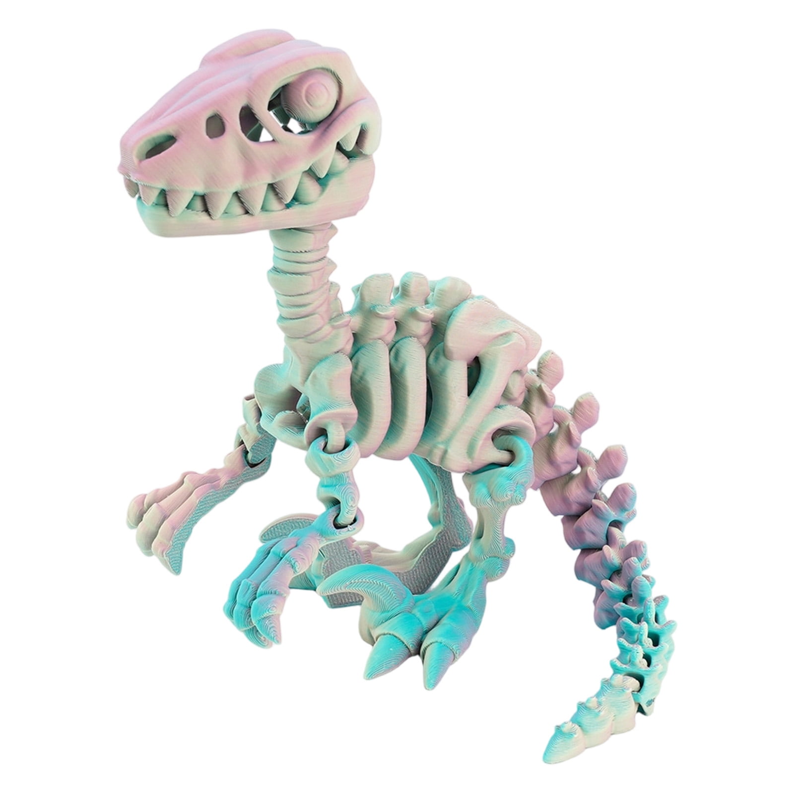 Bright Color 3D Print Dinosaur Skeletons Model Figure With Flexible ...