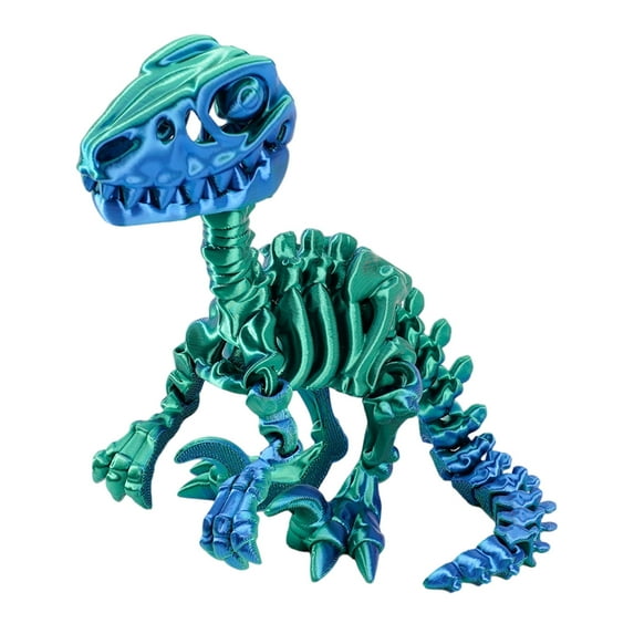Bright Color 3D Print Dinosaur Skeletons Model Figure With Flexible ...