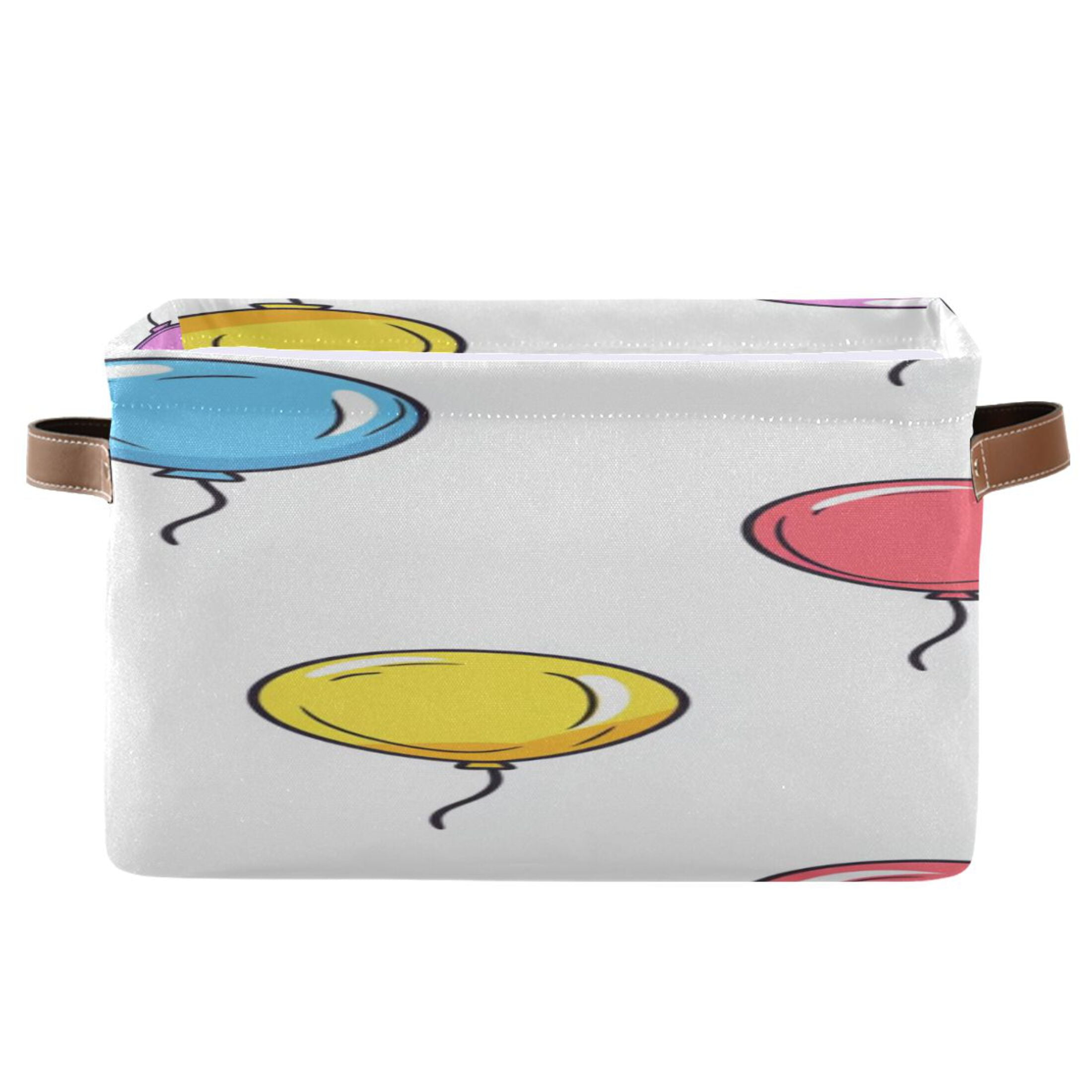 Bright Color Balloons Square Storage Bins with Handles Collapsible ...