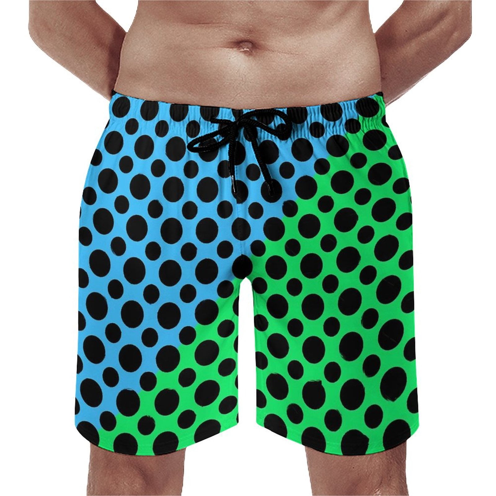 Bright Color Block Board Shorts Summer Geometric Casual Beach Shorts ...