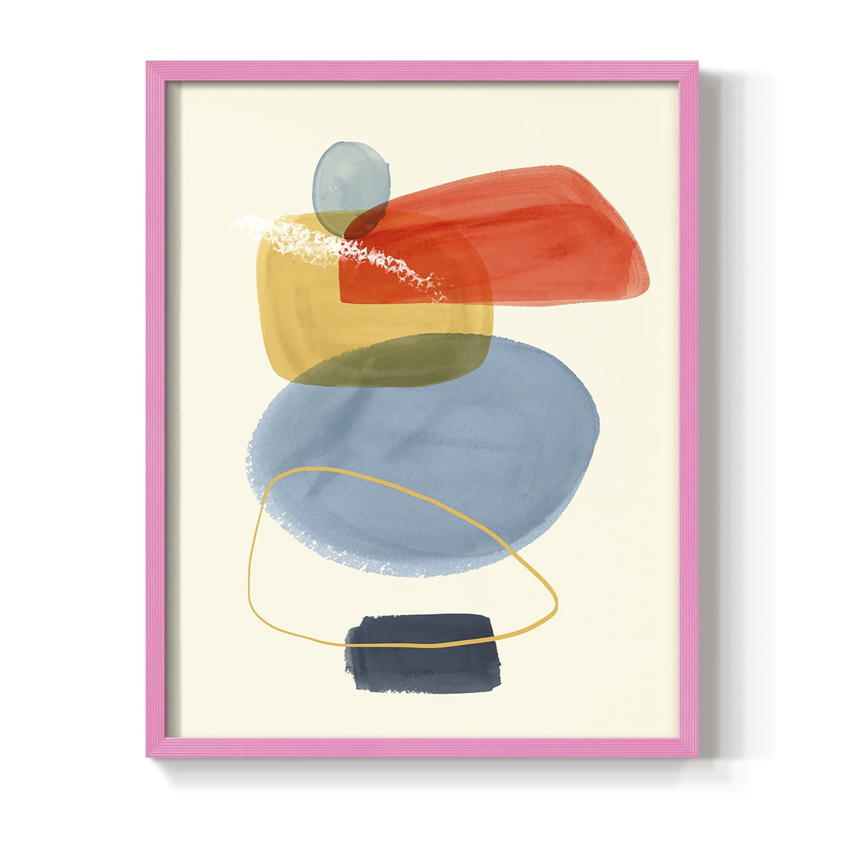 Bright Color Bundle I Framed Print in Pink Solid Wood Framed Print No ...