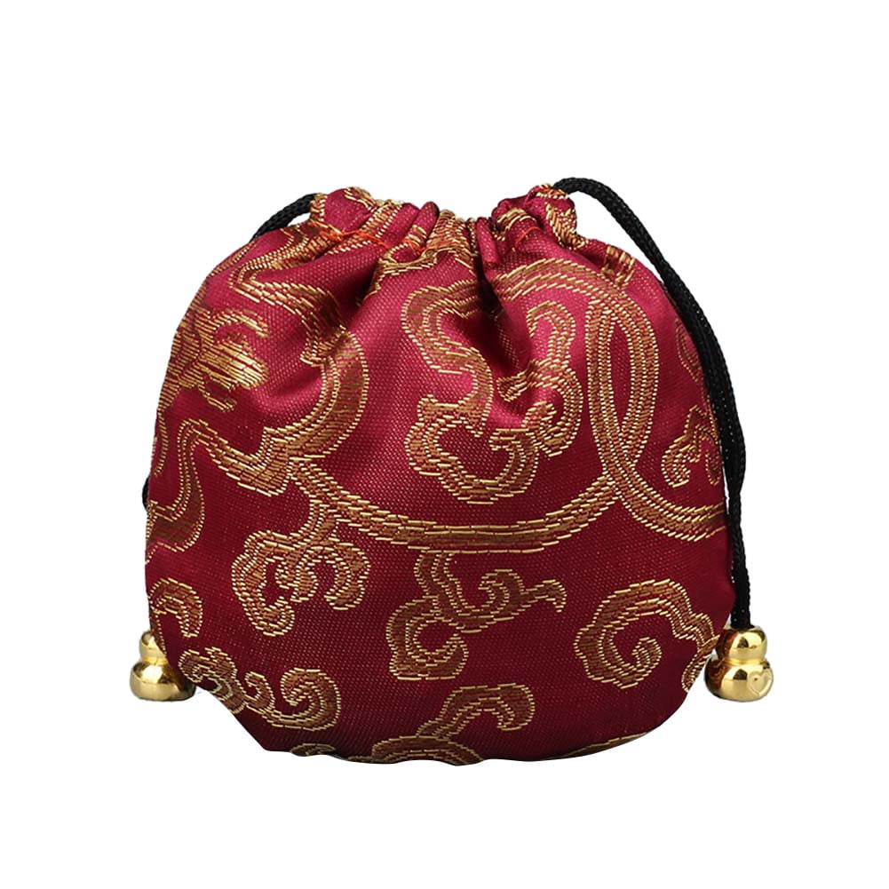 Bright Color Chinese Good Lucky Bag Auspicious Cloud Design Storage ...