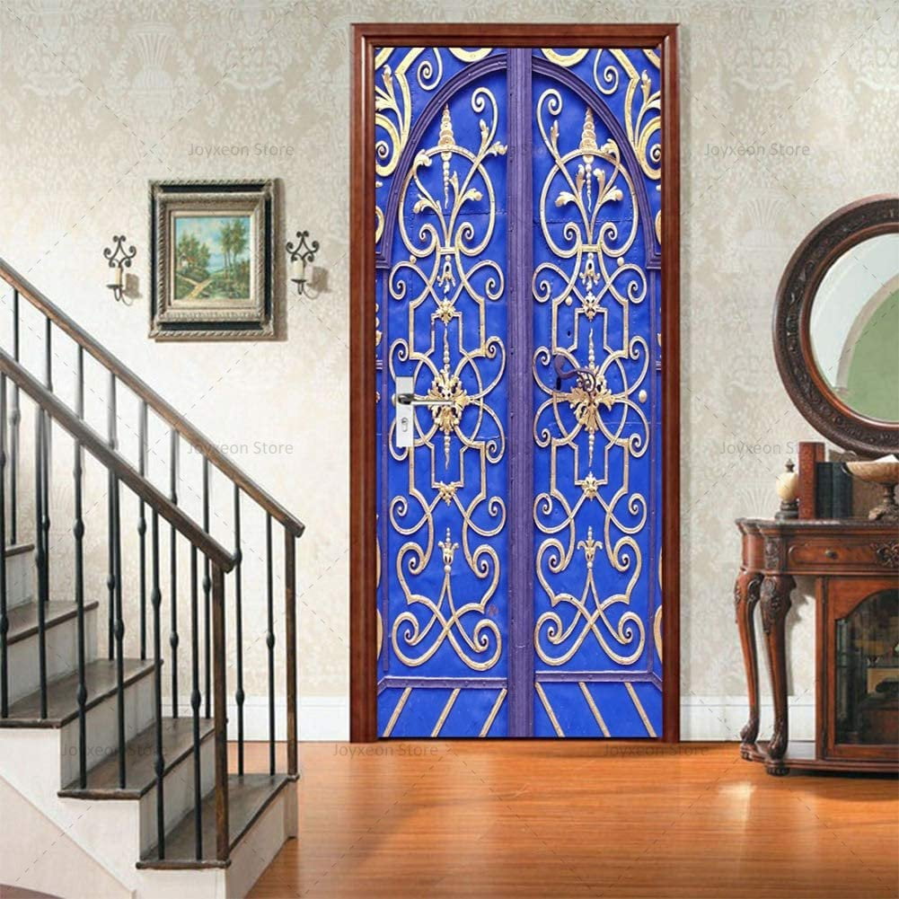 Bright Color Door Sticker Bright Color Style Vinyl PVC Decoration Full ...