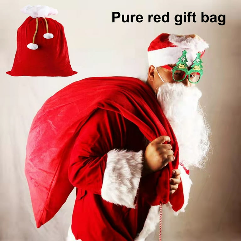 Bright Color Velvet Santa Claus Gift Bag with Large Folding Bright Color Velvet Santa Claus Gift Bag with Large Folding
