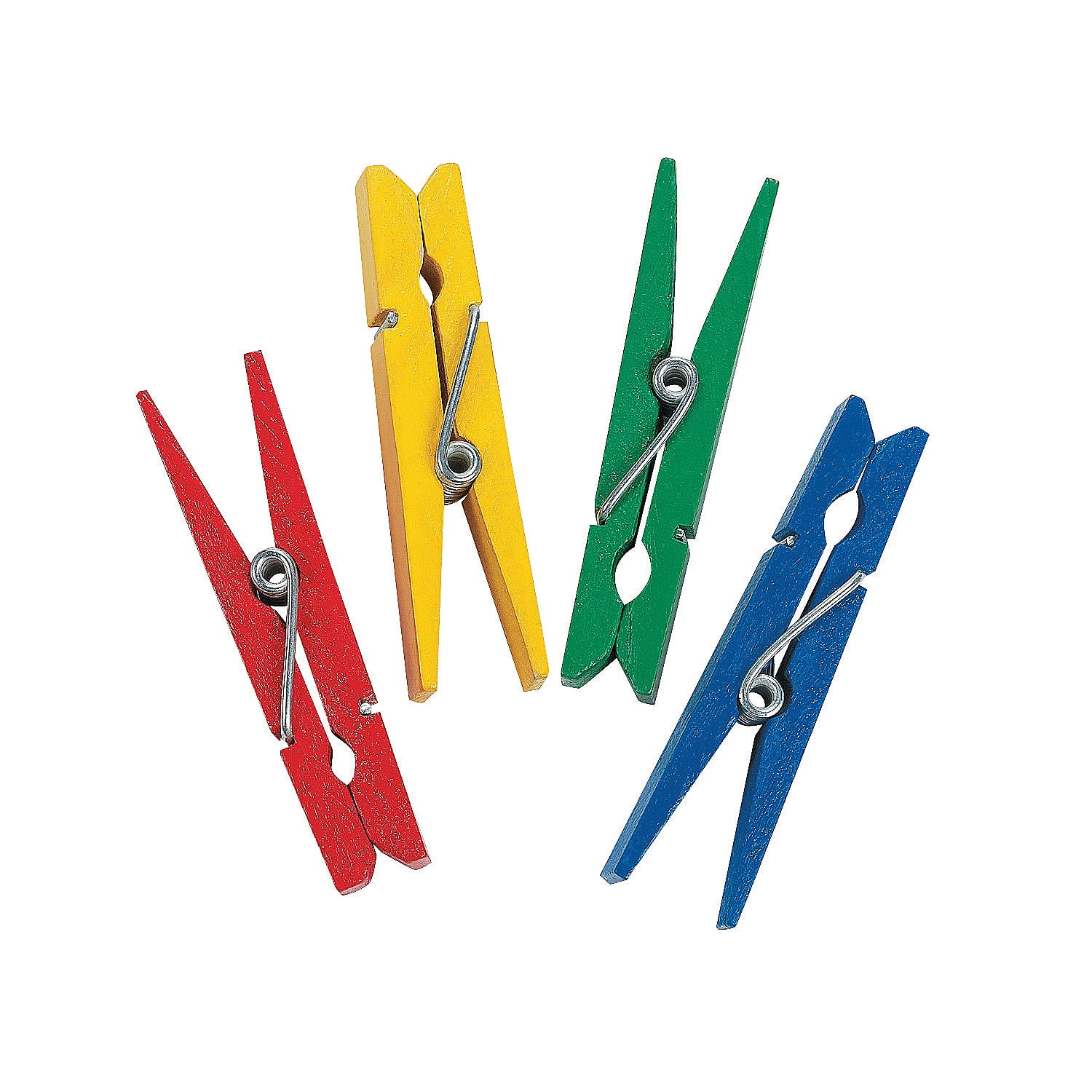 Bright Colored Wooden Clothespins - 50-Piece Craft Supplies - Walmart.com