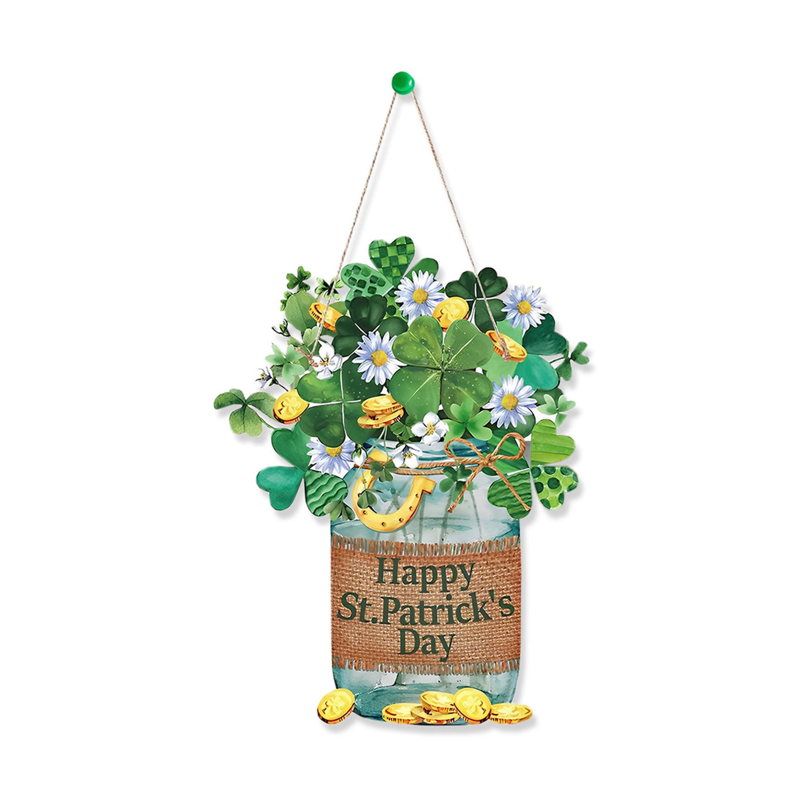 Bright Colored Luck Leaves Porch Sign Welcome Door Sign Perfect for ...