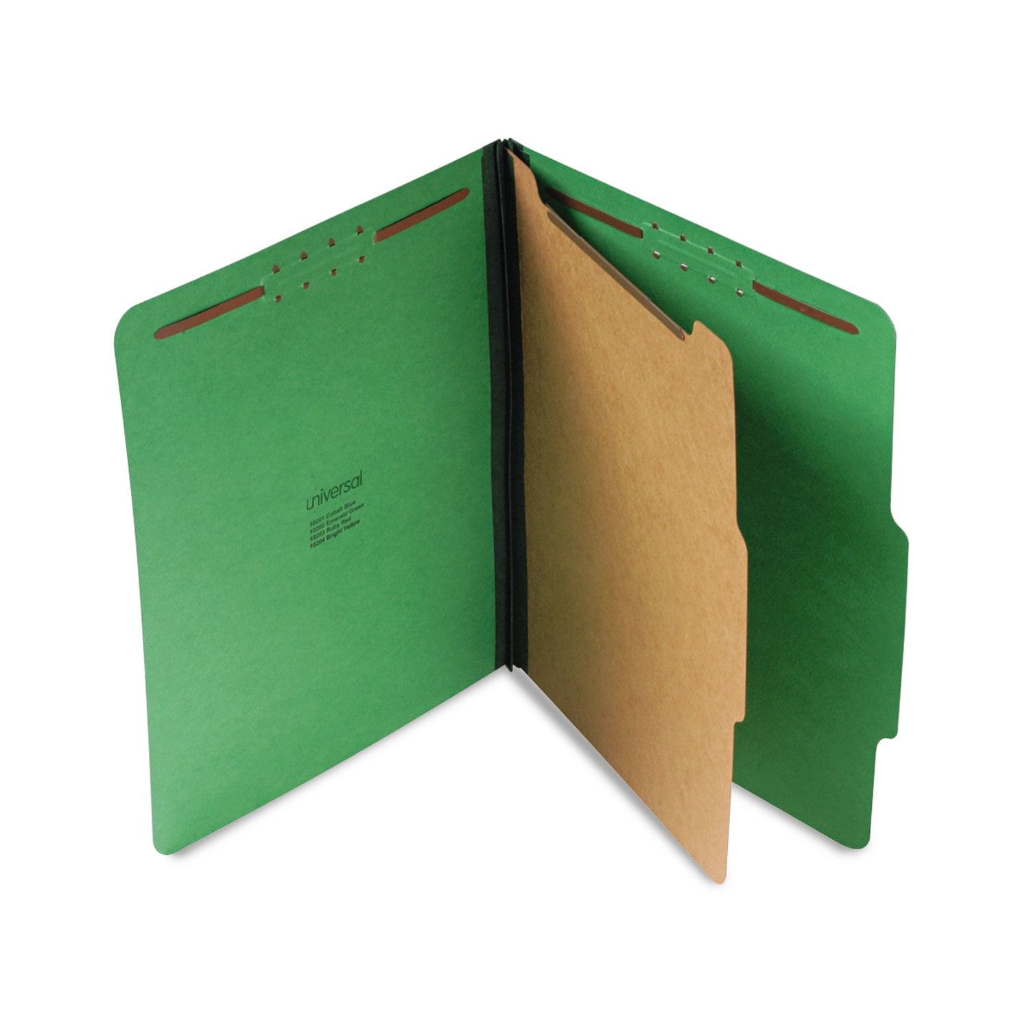 Universal Bright Colored Pressboard Classification Folders, 1 Divider ...