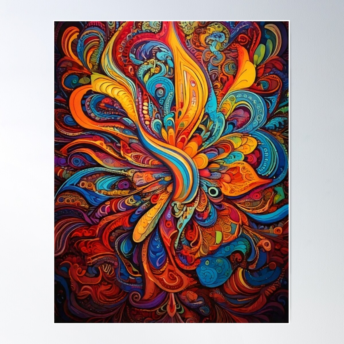 Bright Colorful Artsy Splash Creative Abstract Poster Wall Art, Modern ...