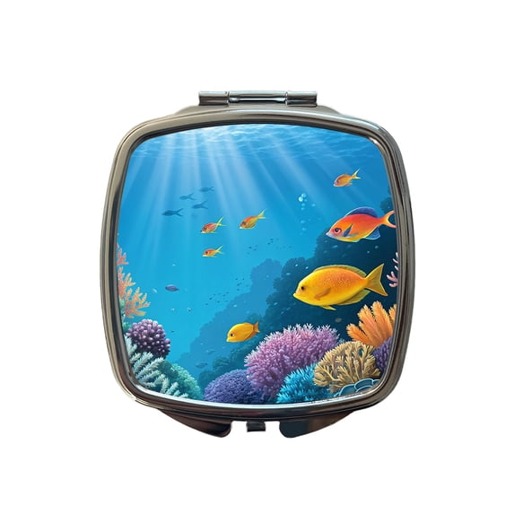 Bright Colorful Fish Coral Light Rays Tropical Ocean Travel Makeup ...
