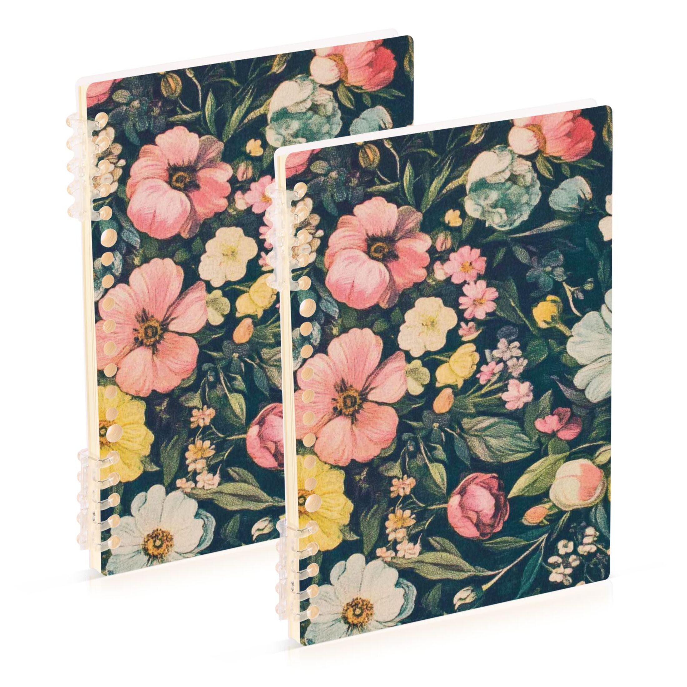 Bright Colorful Flowers Lined Spiral Journal Notebook 60 Pages A5 ...