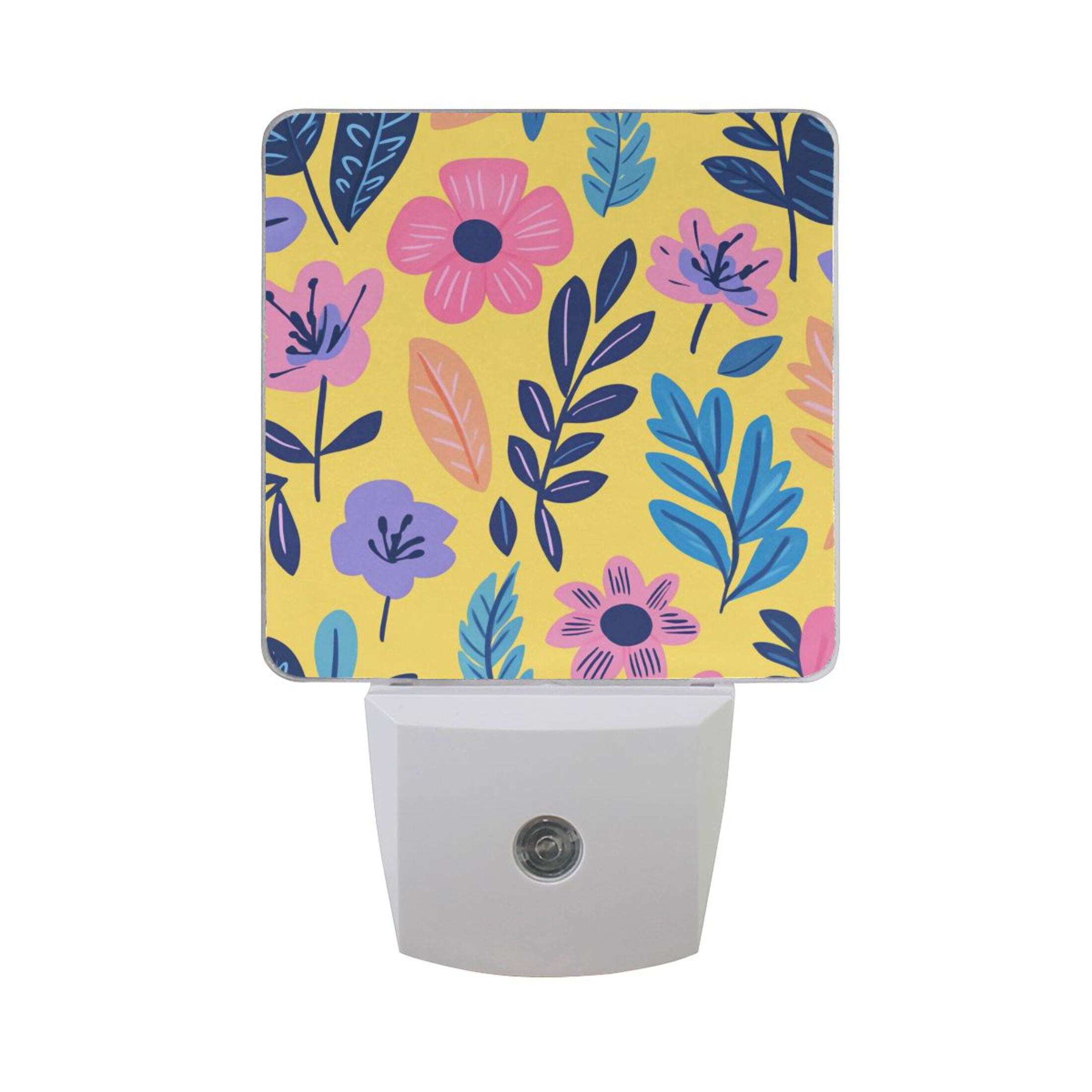 Bright Colorful Flowers and Leaves LED Night Light with Smart Sensor ...