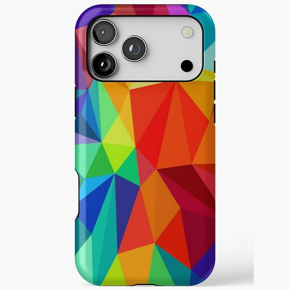 Bright Colorful Geometric Rainbow Phone Cover for iPhone 11 12 13 14 15 ...